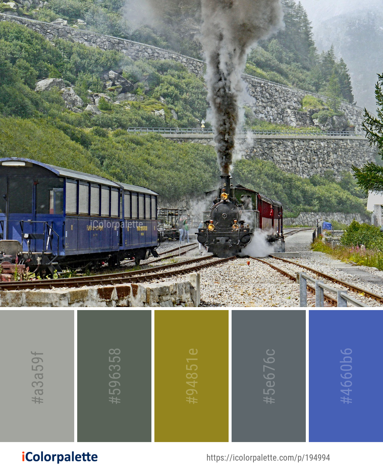 Color Palette Ideas from Transport Rail Track Image | iColorpalette