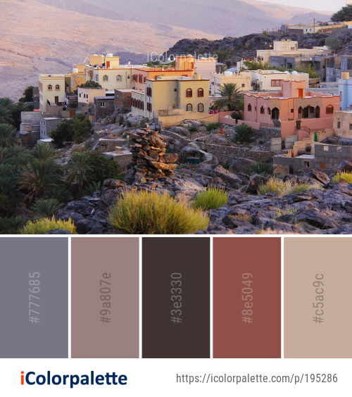 Color Palette Ideas from Mountain Village Sky Town Image | iColorpalette