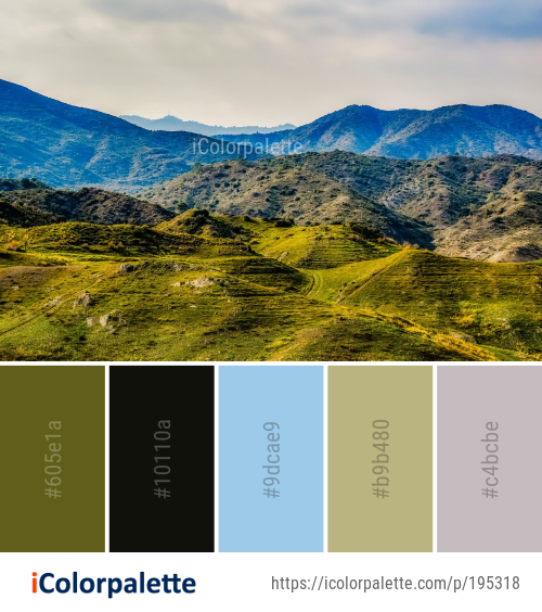 Color Palette Ideas from Mountainous Landforms Highland Sky Image ...