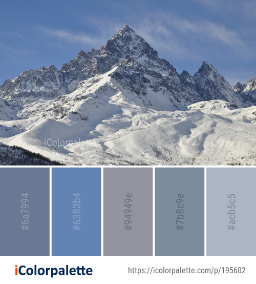 Color Palette Ideas from Mountainous Landforms Mountain Range Image ...