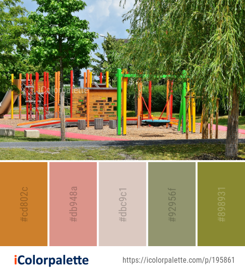 Color Palette Ideas from Playground Public Space Outdoor Play Equipment ...