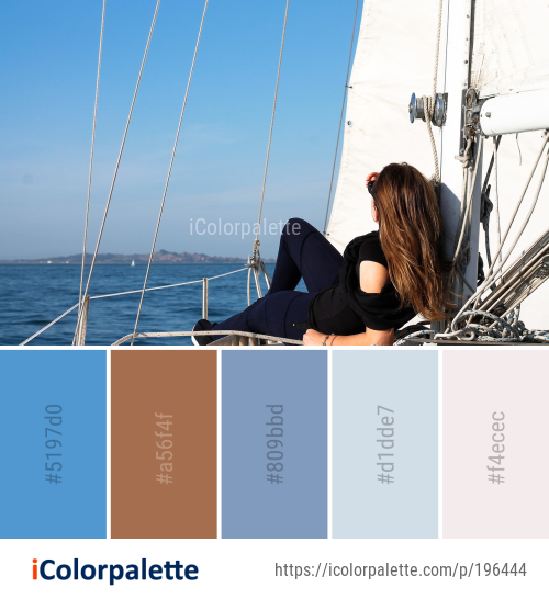 Color Palette Ideas from Sea Sail Sailing Image | iColorpalette