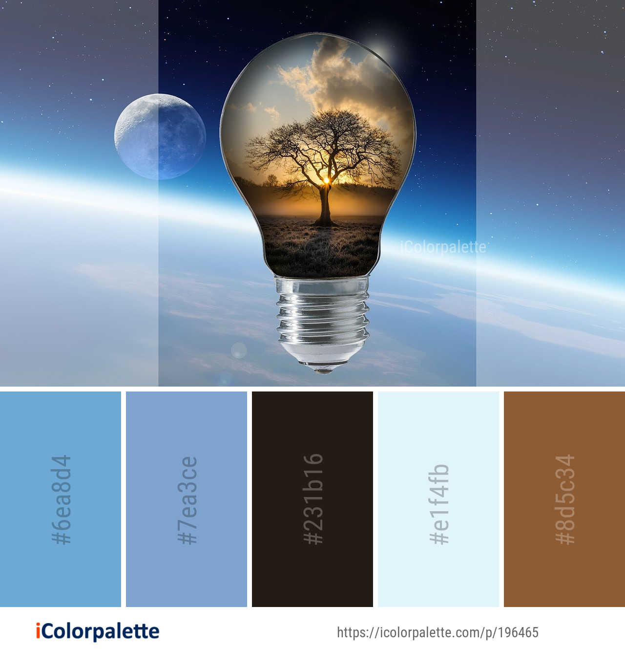 Color Palette Ideas from Sky Atmosphere Sphere Image | iColorpalette