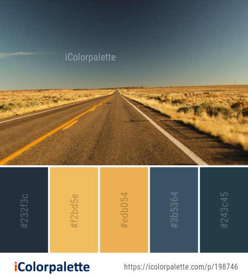 Color Palette Ideas from Road Sky Horizon Image | iColorpalette