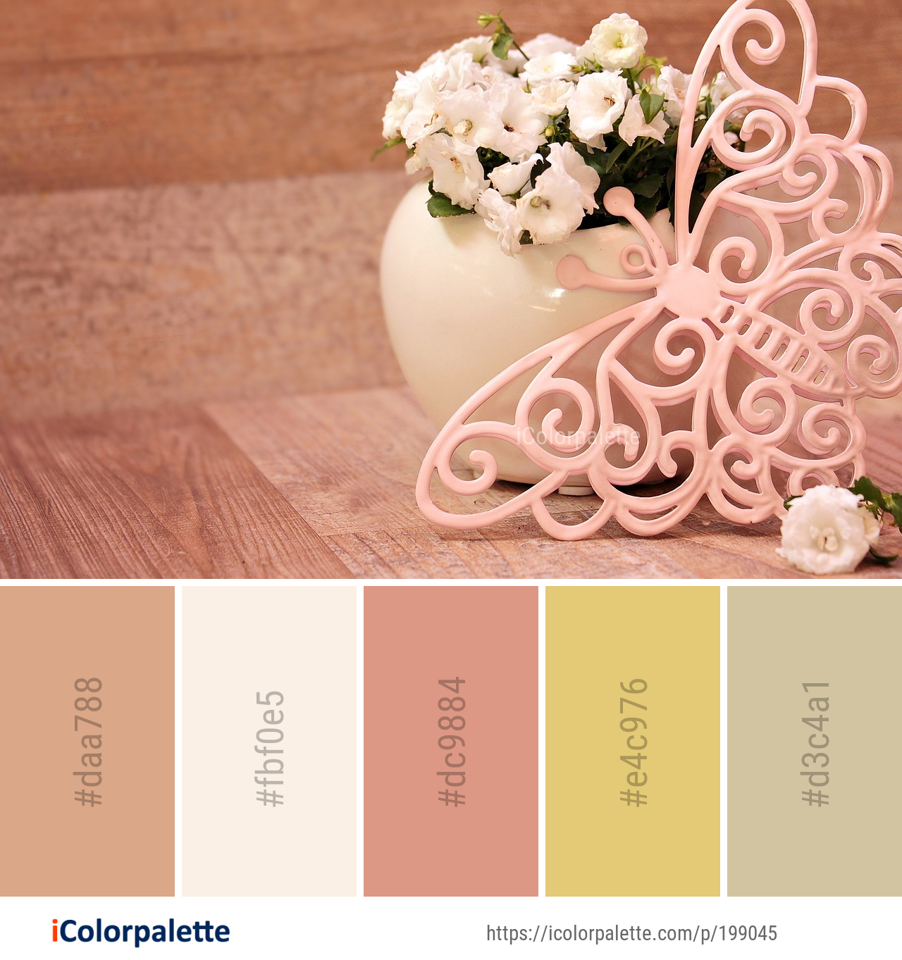Color Palette Ideas from Flower Bouquet Arranging Image | iColorPalette