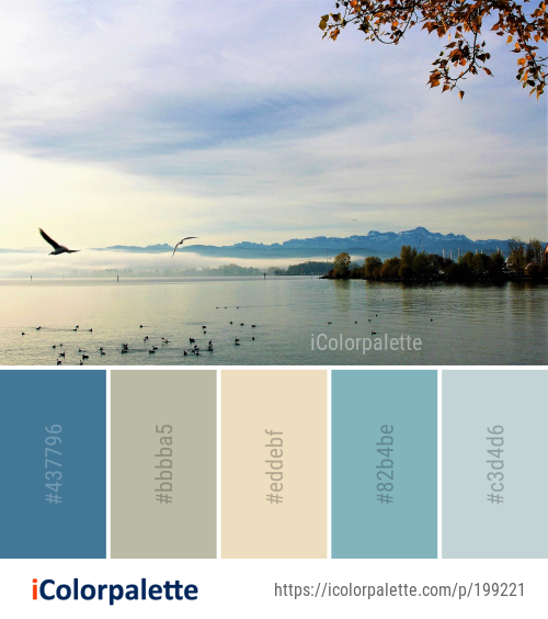 Color Palette Ideas from Water Sky Lake Image | iColorpalette