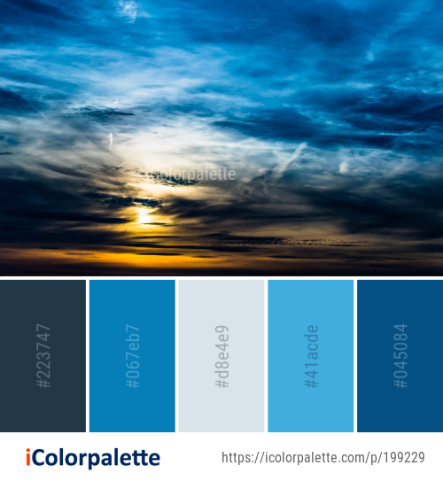Color Palette Ideas from Sky Cloud Daytime Image | iColorpalette