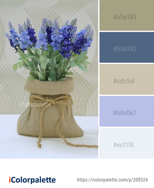 Color Palette Ideas from Flower Lavender Cobalt Blue Image | iColorpalette
