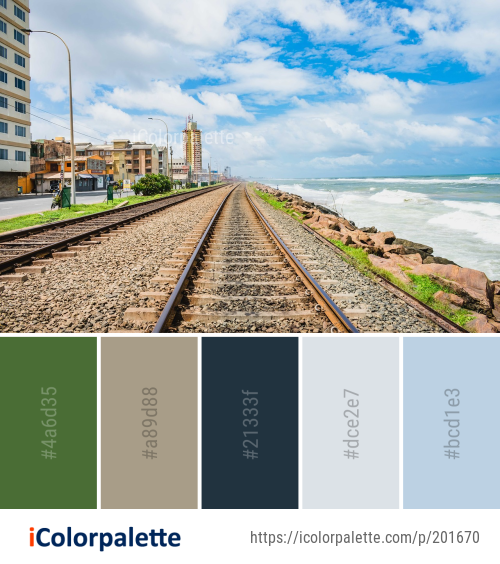 Color Palette Ideas from Track Sky Transport Image | iColorpalette