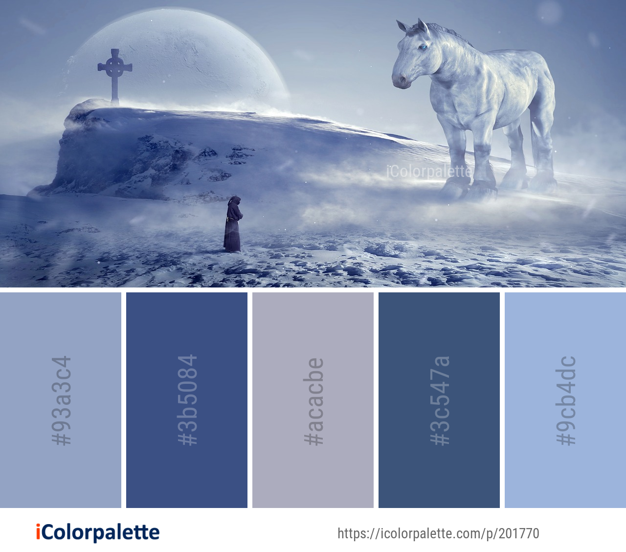 Color Palette Ideas from Snow Freezing Arctic Image | iColorpalette