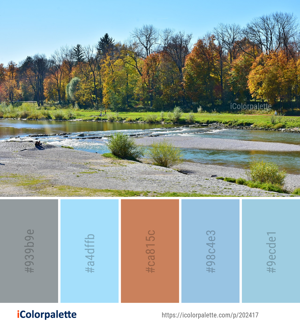 Color Palette Ideas from Water Nature Leaf Image | iColorpalette