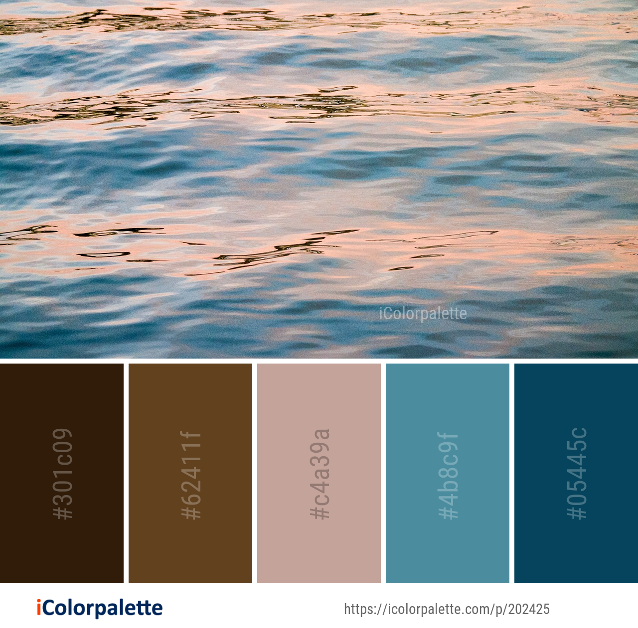 Color Palette Ideas from Water Sea Wave Image | iColorpalette
