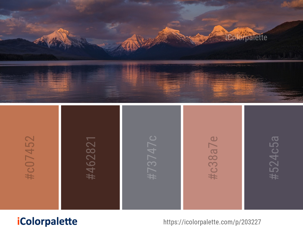 Color Palette Ideas from Reflection Nature Sky Image | iColorpalette