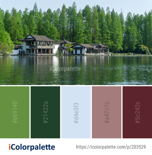 Color Palette Ideas from Water Lake Reflection Image | iColorpalette
