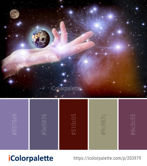 Color Palette Ideas from Atmosphere Universe Sky Image | iColorpalette