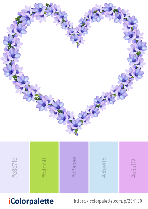 Color Palette Ideas from Blue Heart Flower Image | iColorpalette