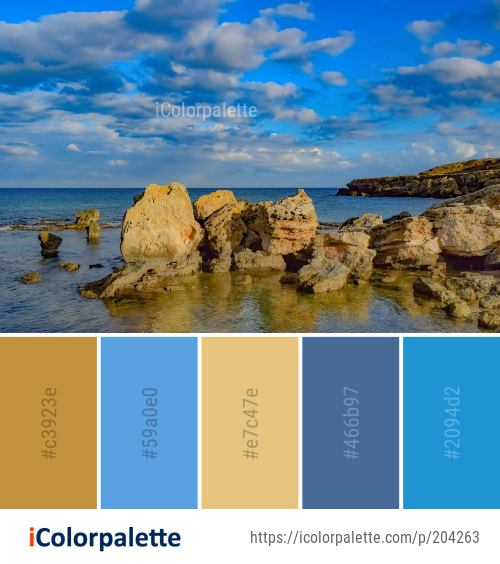 Color Palette Ideas from Sea Sky Coast Image | iColorpalette