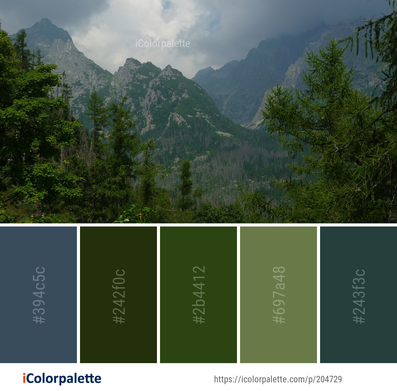 Color Palette Ideas from Mountainous Landforms Nature Mountain Image ...
