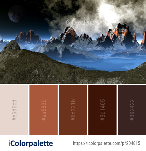 Color Palette Ideas from Nature Sky Mountain Image | iColorpalette