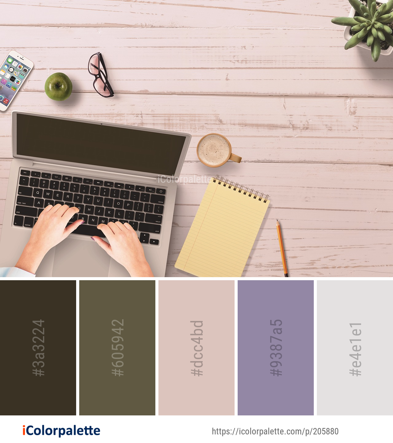 Color Palette Ideas from Table Wood Furniture Image | iColorpalette