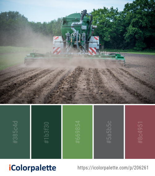 Color Palette Ideas from Field Soil Agriculture Image | iColorpalette