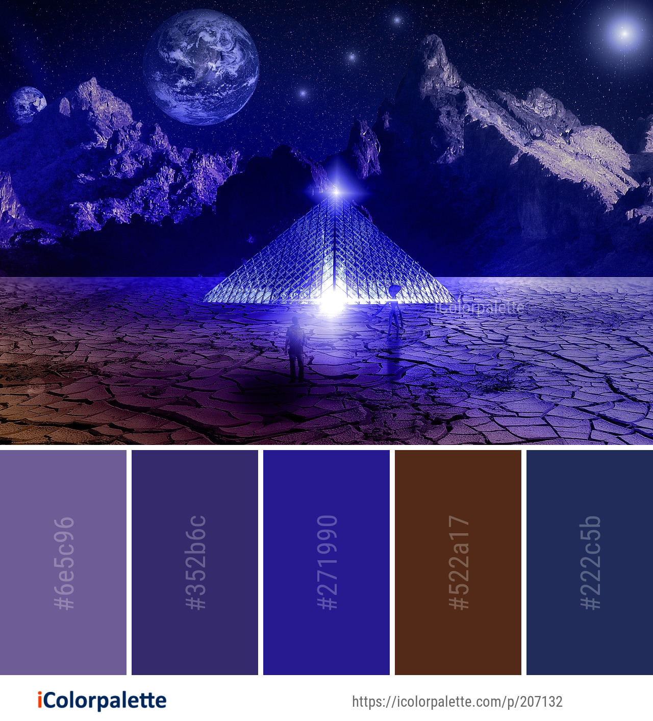 Color Palette Ideas from Nature Moon Sky Image | iColorpalette