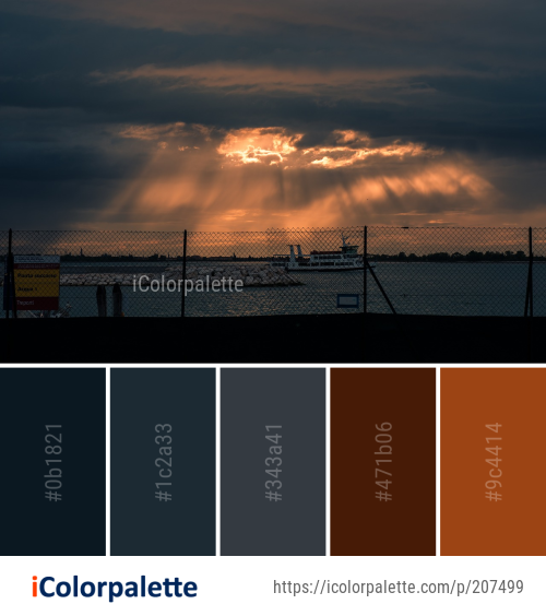 Color Palette Ideas from Sky Cloud Horizon Image | iColorpalette