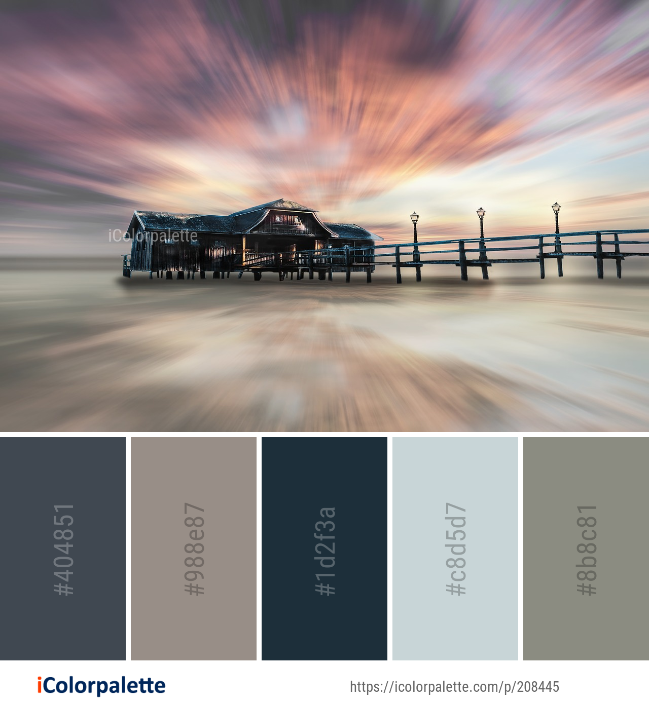 Color Palette Ideas from Sky Reflection Cloud Image | iColorpalette