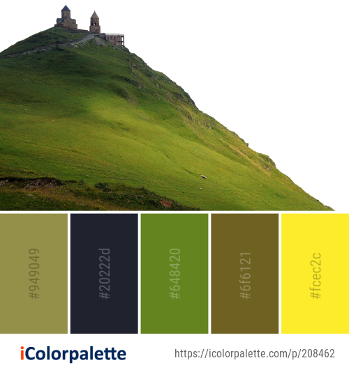 Color Palette Ideas from Highland Mountainous Landforms Hill Image ...