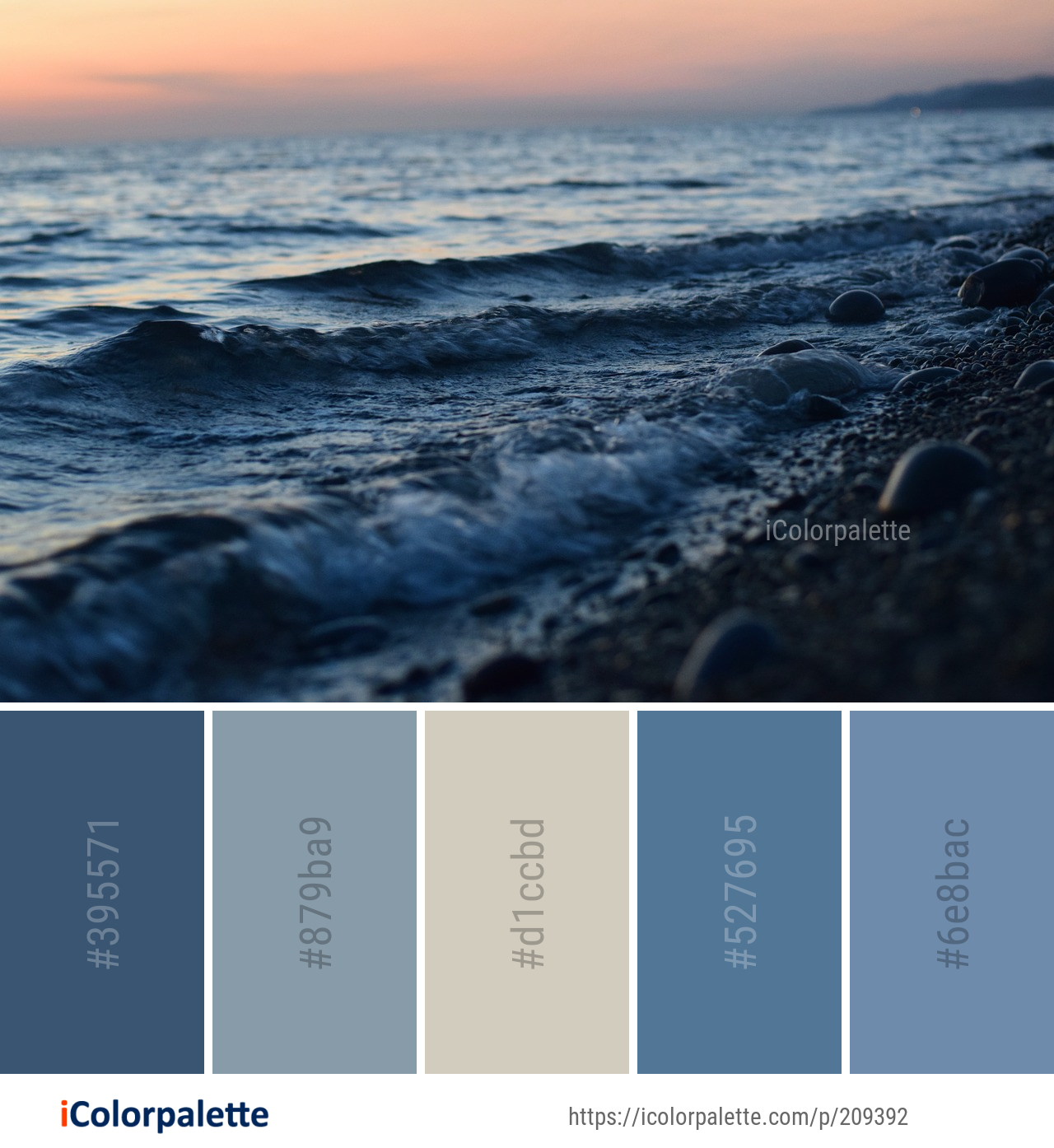Color Palette Ideas from Sea Ocean Wave Image | iColorpalette