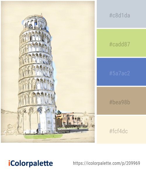 Color Palette Ideas from Tower Building Facade Image | iColorpalette