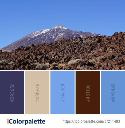 Color Palette Ideas from Mountain Mountainous Landforms Ridge Image ...