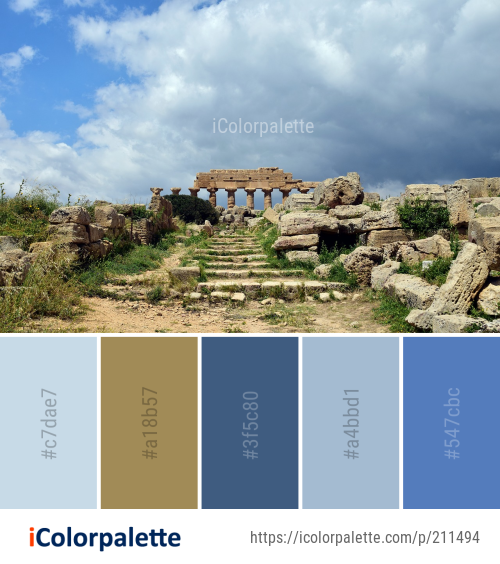 Color Palette Ideas from Sky Historic Site Ruins Image | iColorpalette