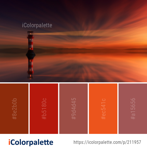 75 Sunset Color Schemes | Curated collection of Color Palettes