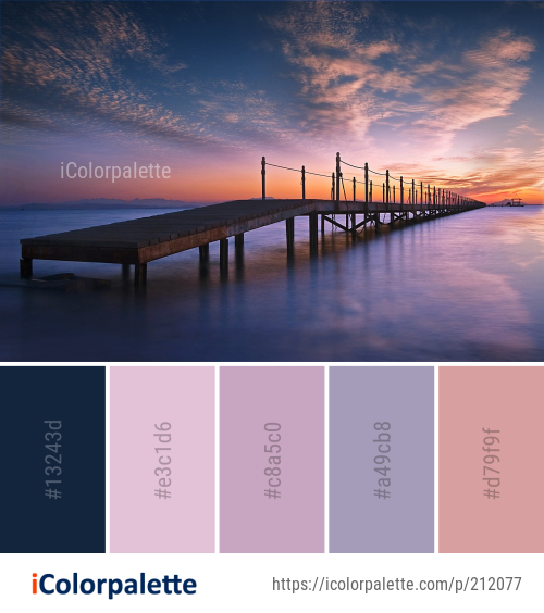 Color Palette Ideas from Reflection Horizon Sky Image | iColorpalette