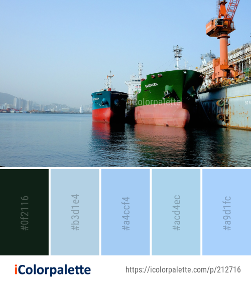 Color Palette Ideas from Water Transportation Ship Image | iColorpalette