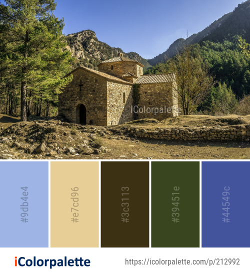 Color Palette Ideas from Mountain Ruins Historic Site Image | iColorpalette