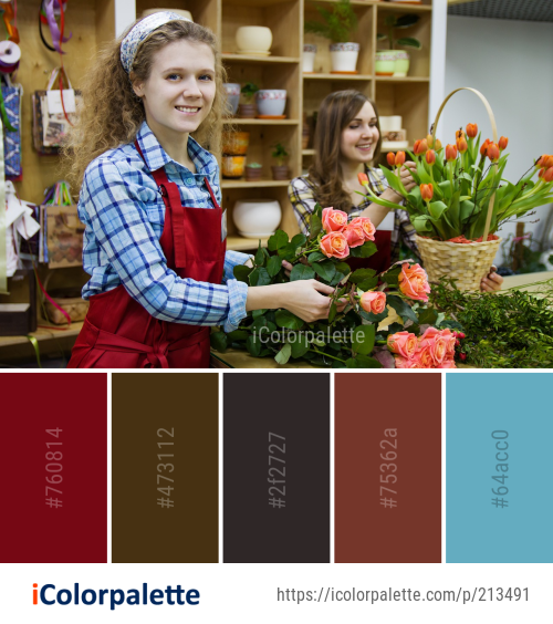 Color Palette Ideas from Flower Floristry Arranging Image | iColorpalette