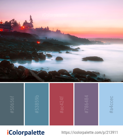 Color Palette Ideas from Sea Dawn Headland Image | iColorpalette