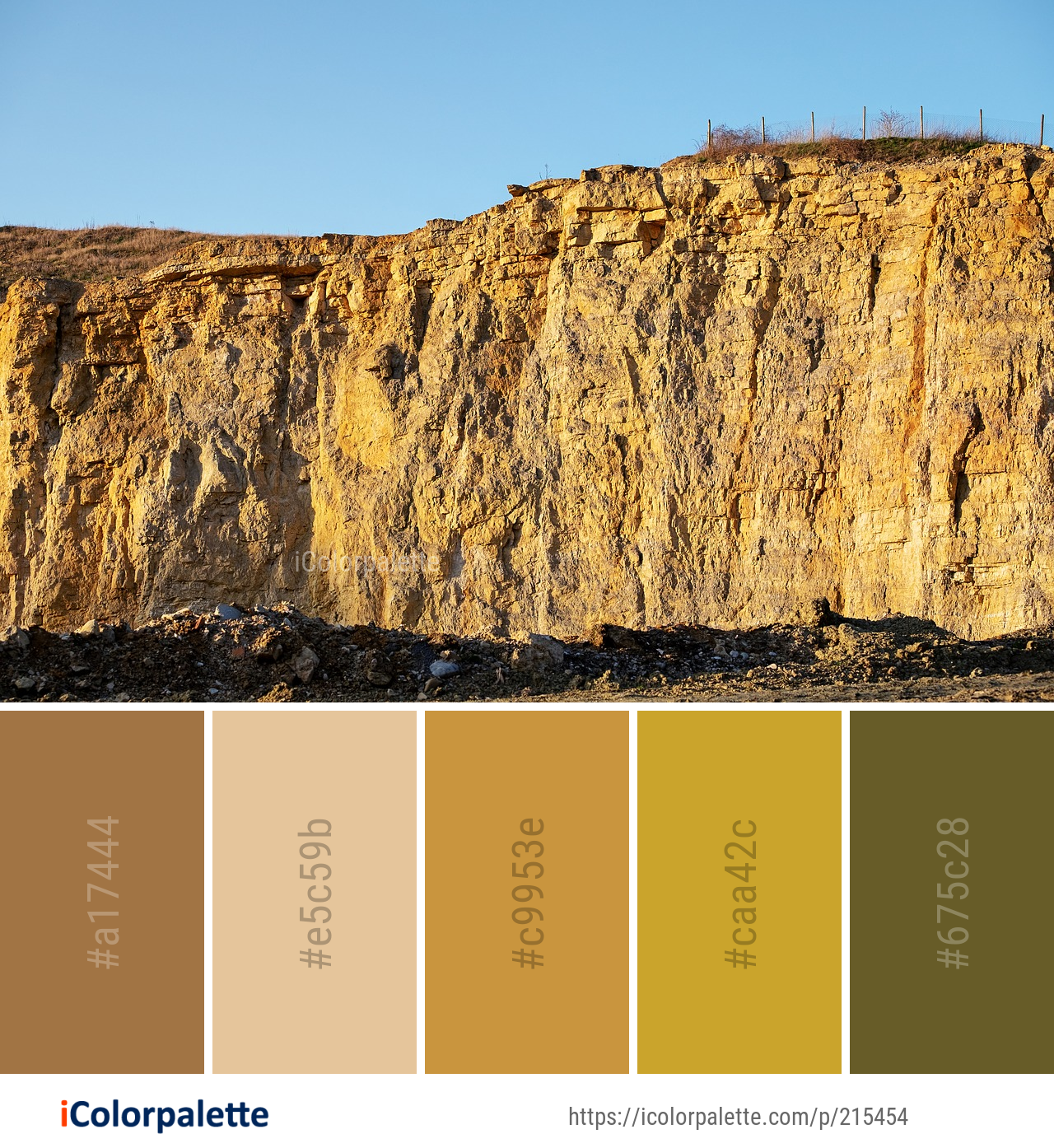 Color Palette Ideas from Badlands Cliff Sky Image | iColorpalette