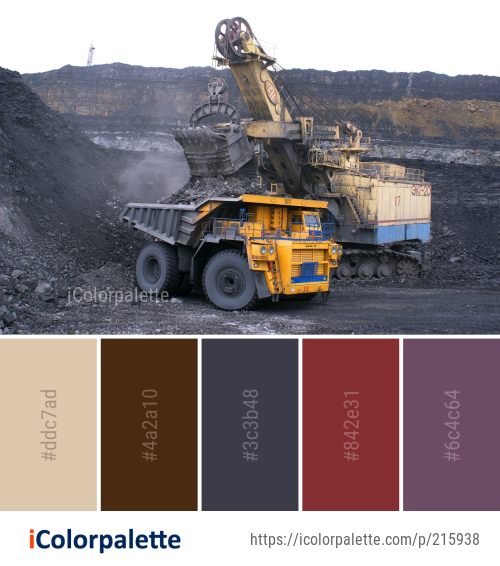 Color Palette Ideas from Mining Vehicle Construction Equipment Image ...