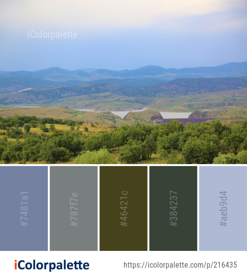 Color Palette Ideas from Sky Mountainous Landforms Hill Image ...