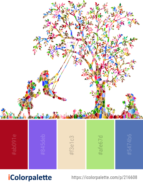 Color Palette Ideas from Flower Tree Branch Image | iColorpalette