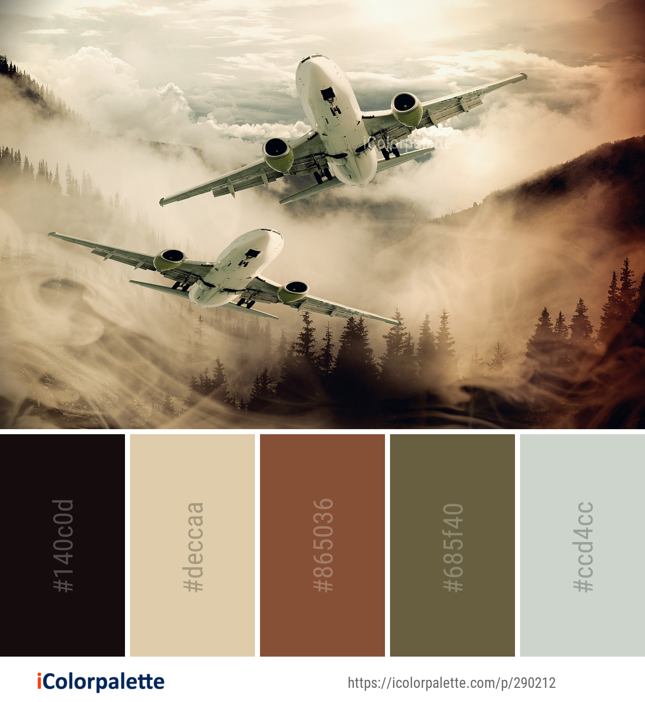 Color Palette Ideas from Airplane Aviation Aircraft Image | iColorPalette