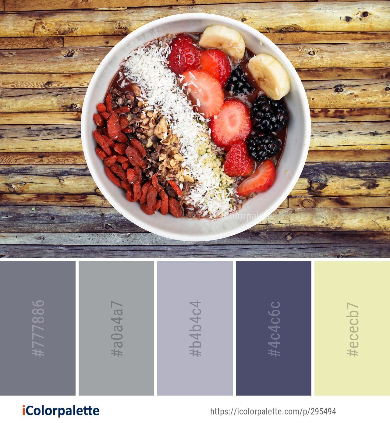 Color Palette Ideas from Superfood Vegetarian Food Image | iColorpalette