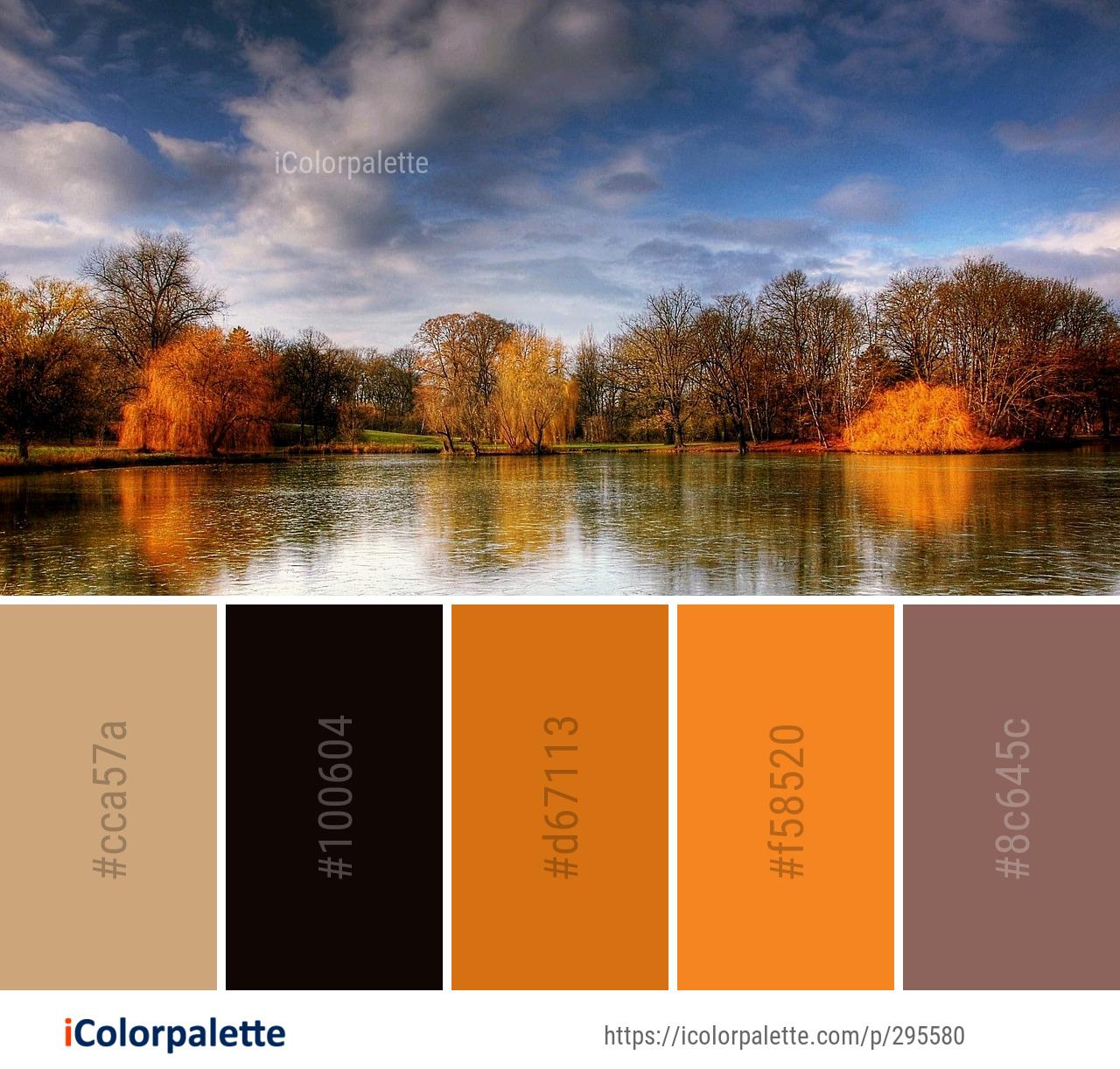 Color Palette Ideas from Reflection Sky Water Image | iColorpalette