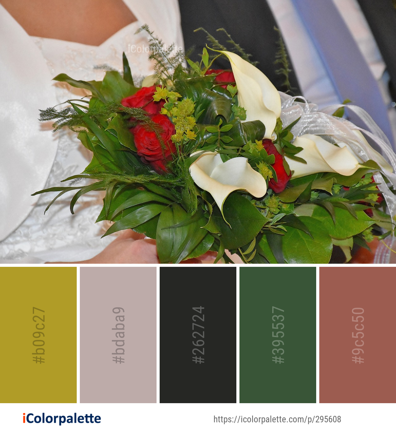 Color Palette Ideas from Flower Bouquet Floristry Image | iColorpalette