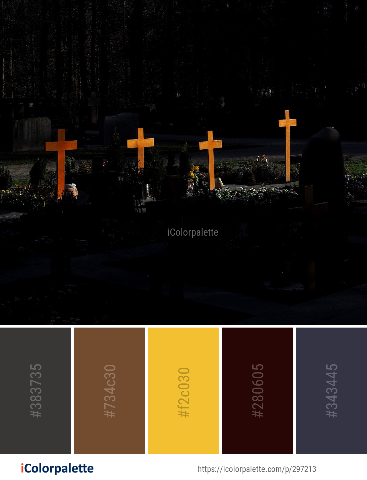 Color Palette Ideas from Night Sky Darkness Image | iColorPalette