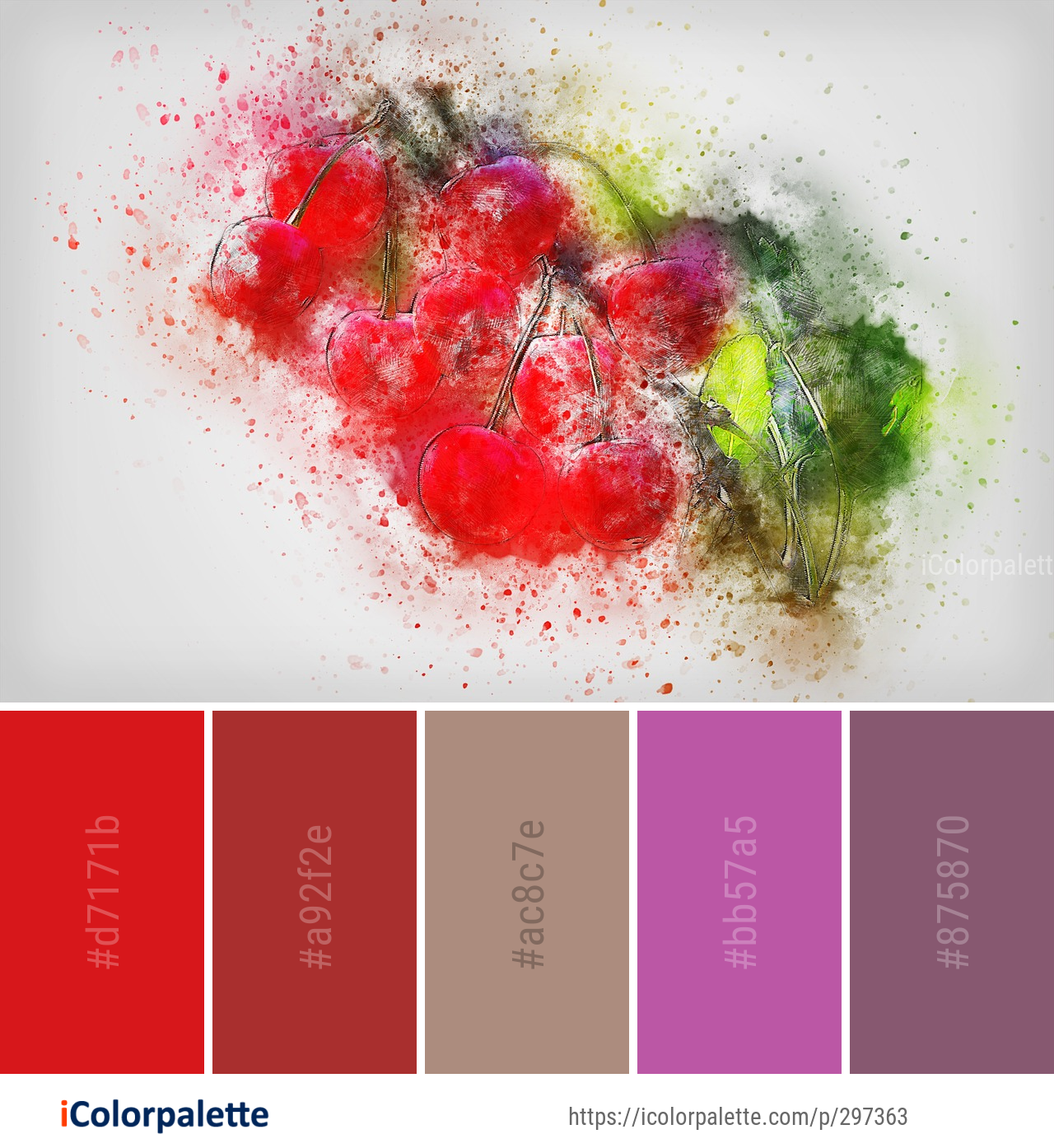 Color Palette Ideas from Fruit Strawberries Produce Image | iColorpalette