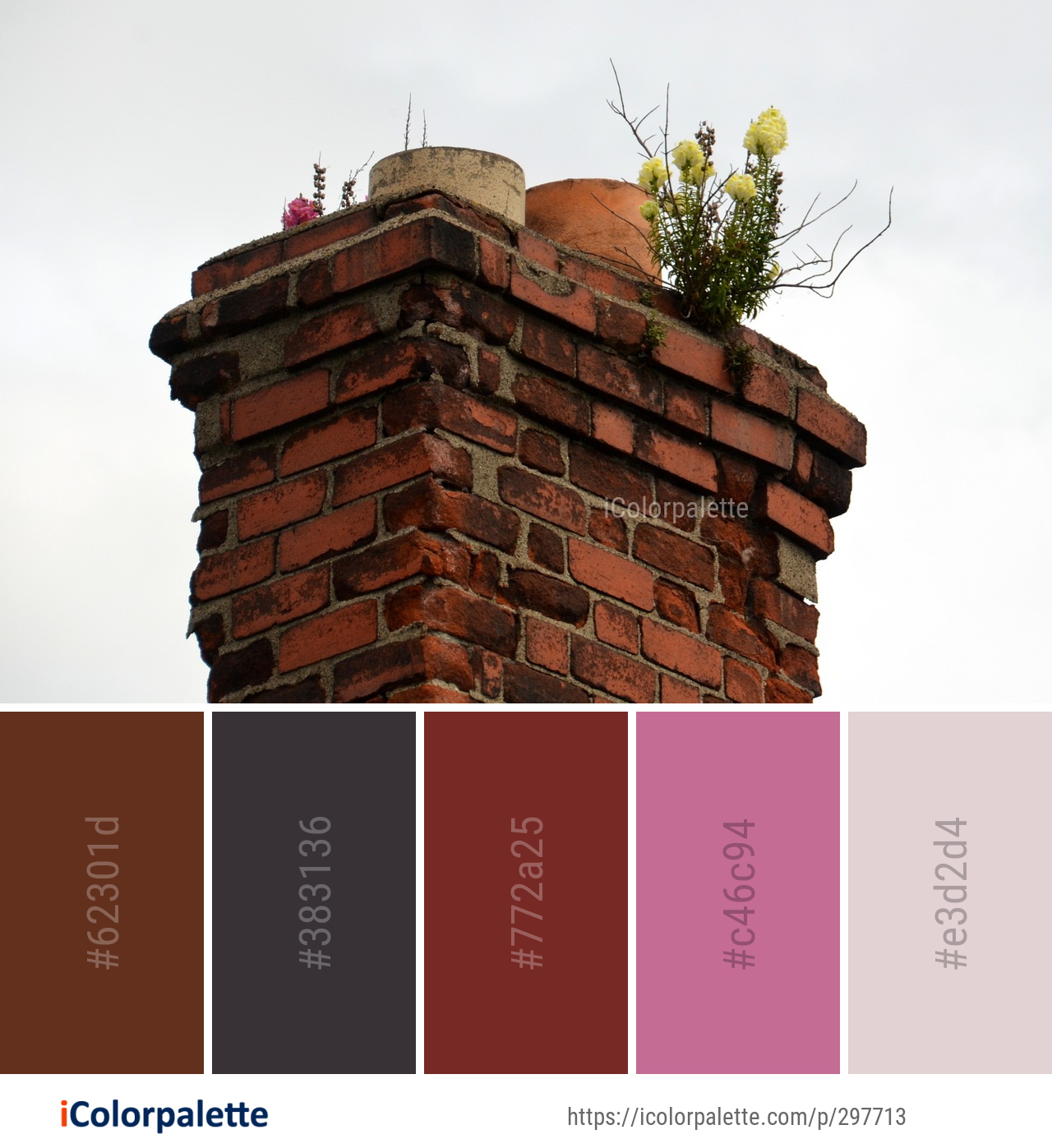 Color Palette Ideas from Chimney Sky Brick Image | iColorpalette